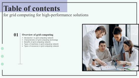 Grid Computing For High Performance Solutions Table Of Contents Diagrams Pdf Powerpoint Templates