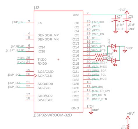 Connecting Esp32 Wroom 32d With Mcp23017 Resp32