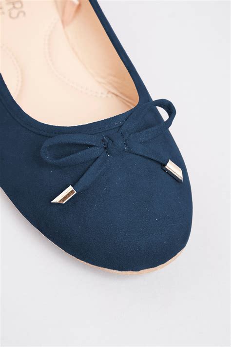 Navy Blue Flat Shoes