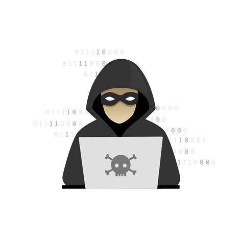 Anonymous Criminal Hacker Cyber Security Attack On Binary Code