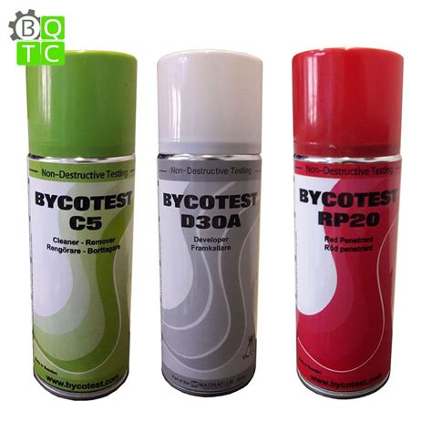 ست اسپری تست مایع نافذ Bycotest Pt مشخصات فنی برازنده تجارت