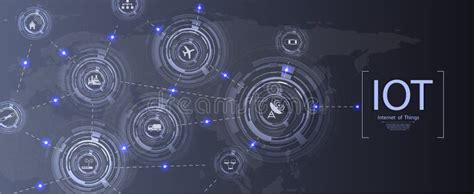 Internet Of Things Iot And Networking Concept For Connected Devices Stock Vector Illustration