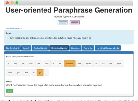 Figure 2 From User Oriented Paraphrase Generation With Multiple Types Of Constraints Semantic