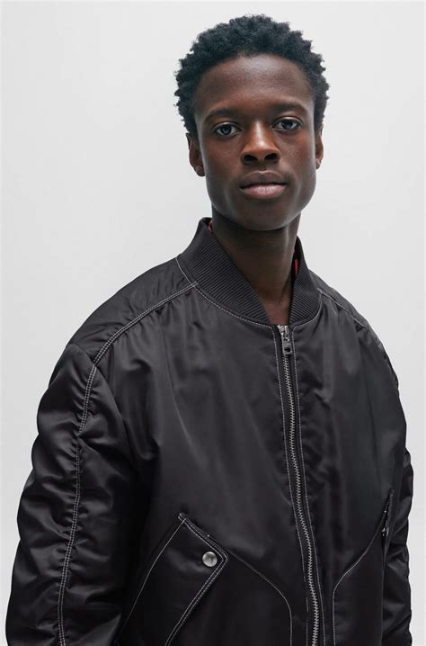 徽标印花防泼水夹棉飞行员夹克