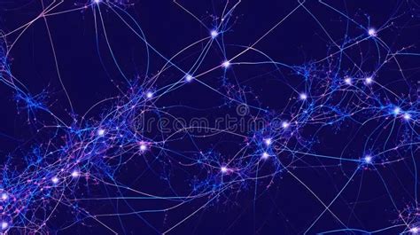 Abstract Neuron Network Future Machine Learning Working Universe Stock