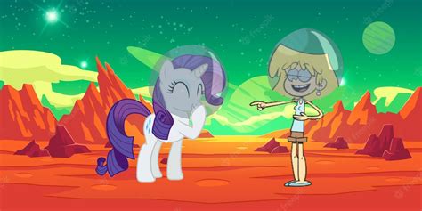 Rarity And Lori Loud Laughing In Space On Mars R By Theemperorofhonor