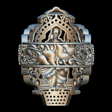 Divine Sai Baba 3d Model Ring Spiritual Jewelry