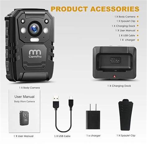 1296p Hd Police Body Camera32g Memorycammpro I826 Premium Portable Body Camerawaterproof Body