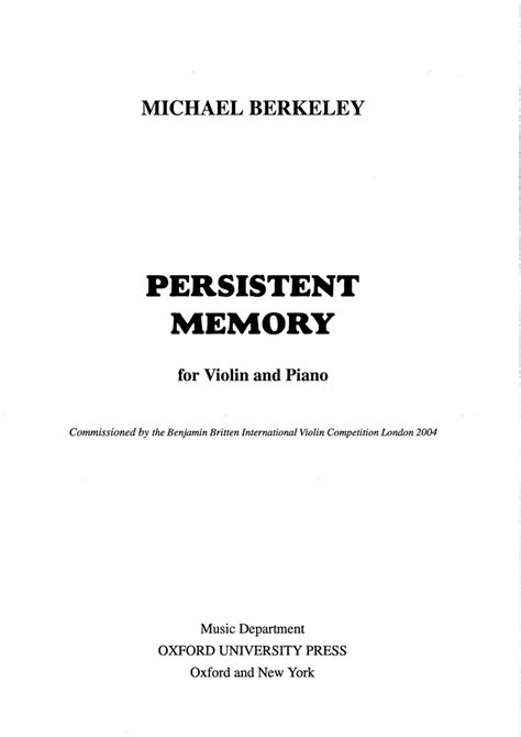 persistent memory by michael berkeley violin solo digital sheet
