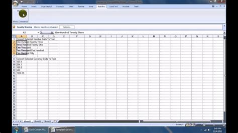 how to use excel convert numbers to text software youtube