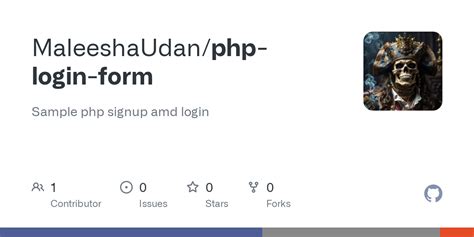 Github Maleeshaudanphp Login Form Sample Php Signup Amd Login