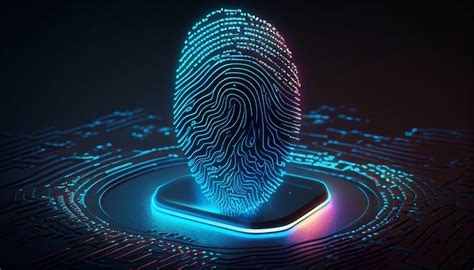 Premium Photo Generative Ai Fingerprint Scanning Biometric Authentication Cybersecurity And