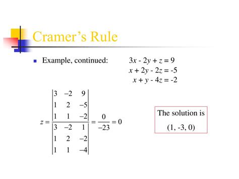 PPT Cramers Rule PowerPoint Presentation Free Download ID