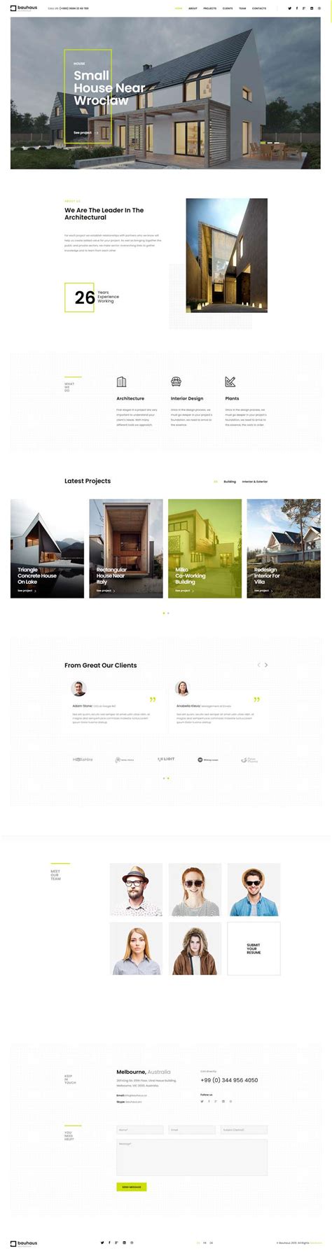 建筑门户网站源码，极简室内设计网站模板 17素材网