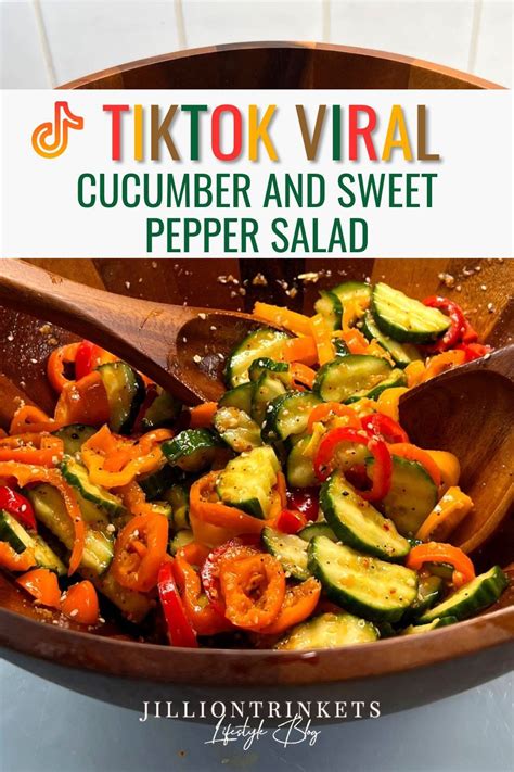 Tiktok Viral Cucumber And Sweet Pepper Salad Recipe Stuffed Peppers