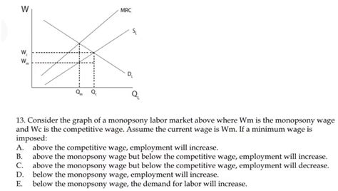 13 Consider The Graph Of A Monopsony Labor Market