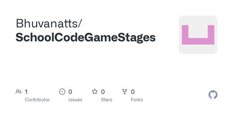 Github Bhuvanatts Schoolcodegamestages