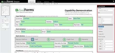 Radio Button Fields Naturalforms Support