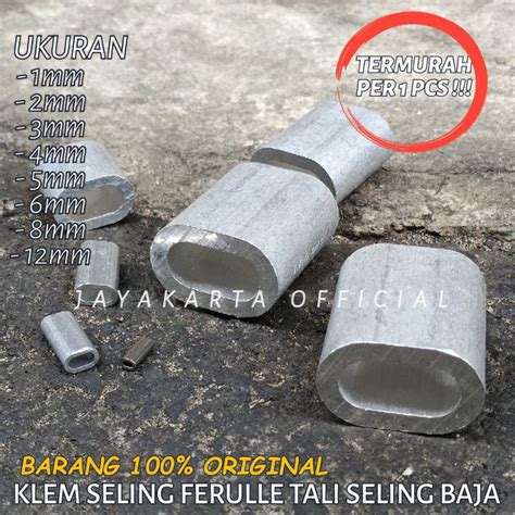 Jual Klem Seling Ferulle 8 10 12 Mm Crimp Claim Ferulle Penjepit Ujung Kawat Kabel Seling