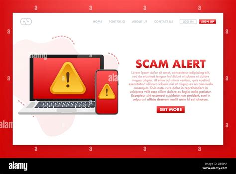 Scam Alert Hacker Attack And Web Security Vector Concept Phishing Scam Network And Internet