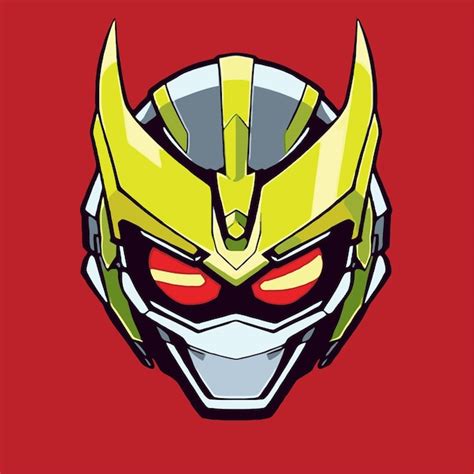 Diseño De Ilustración De Cabeza De Robot Vector Premium