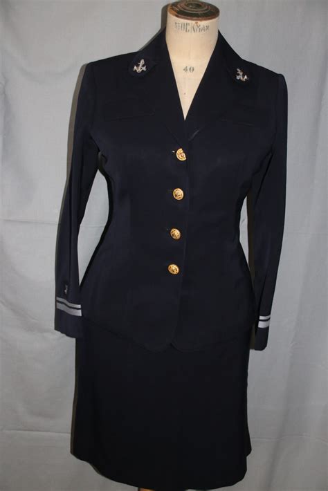 Original Ww2 Us Navy Waves Officers Jacket And Skirt Supply Corps