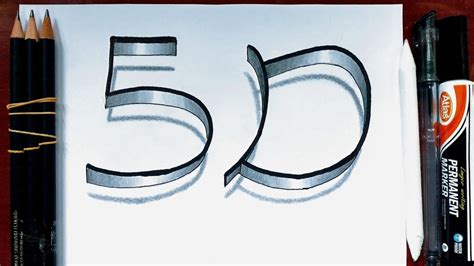 How To Draw 5d Drawing Step By Step Pencildrawing Youtube