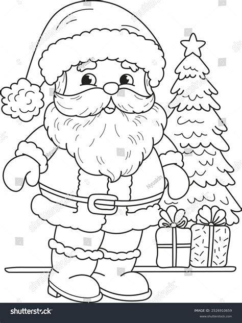 Old Fashion Santa Coloring Pages 2025