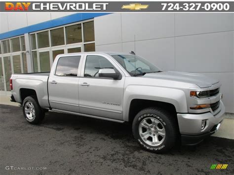 2016 Silver Ice Metallic Chevrolet Silverado 1500 Lt Crew Cab 4x4