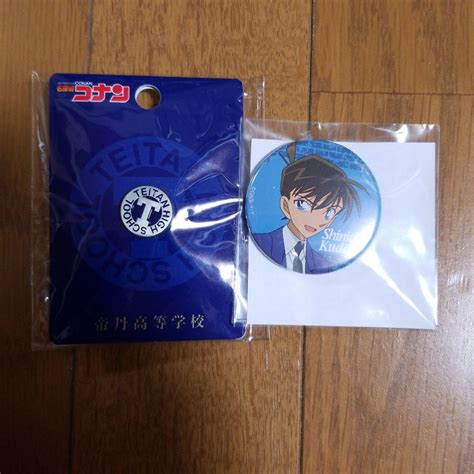 名探偵コナン 帝丹高校 校章ピンバッジ 新一缶バッジ メルカリ
