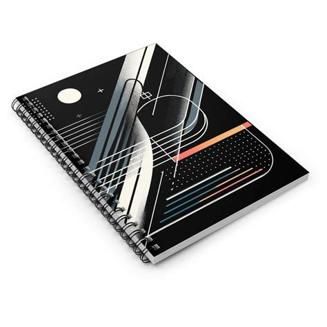 Modern Abstract Art 118 Page Spiral Notebook With Ruled Lines G