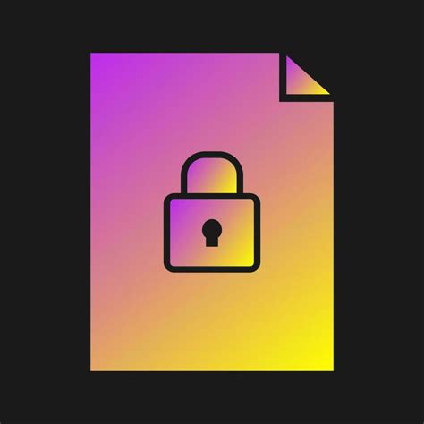 Secure Document Vector Icon 23759881 Vector Art At Vecteezy