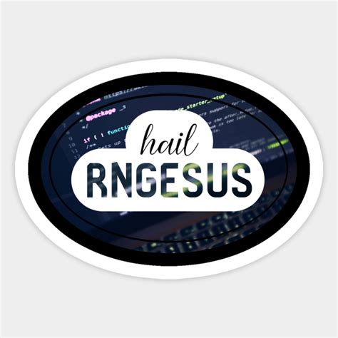 rng rngesus funny coder coding rng sticker teepublic
