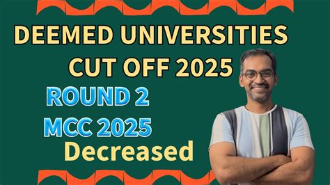 Deemed Universities Cut Off Marks 2025 Round 2 Deemeduniversitycutoff