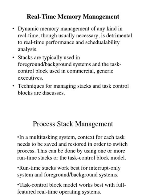 Real Time Memory Management Pdf Computer Data Storage Computer Programming