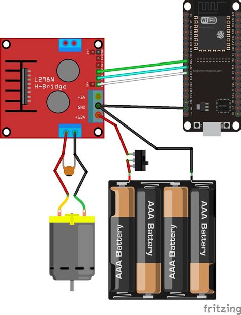 ESP With DC Motor Control Speed And Direction Random Nerd Tutorials Electronics Projects