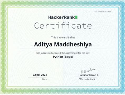 Excited To Share That Ive Successfully Cleared The Assessment For Python Programming With