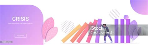 도미노 효과 위기 관리 연쇄 반응 금융 개입 갈등 방지 개념 수평 전체 길이 복사 공간을 중지 강조 사업가 가공의 인물에 대한 스톡 벡터 아트 및 기타 이미지 Istock