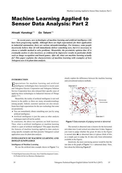 Pdf Machine Learning Applied To Sensor Data Analysis Machine