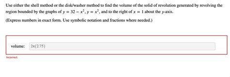 solved use either the shell method or the disk washer method