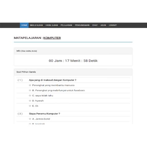 Source Code Aplikasi Ujian UNBK Online Tuban Web Desain