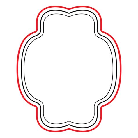 White Frame With A Red Border Png And Svg Design For T Shirts