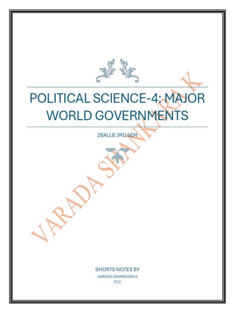 Political Science Major 4 Pdf American Government Presidents Of