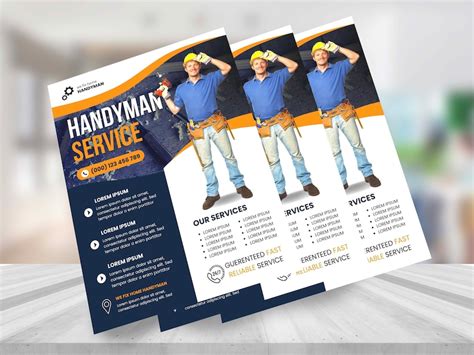 Handyman Service Flyer Diy Editable Canva Template Printable Etsy