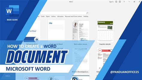 Langkah Membuat File Atau Dokumen Baru Di Microsoft Word PANDUAN OFFICE