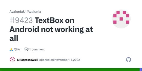 Textbox On Android Not Working At All · Avaloniaui Avalonia
