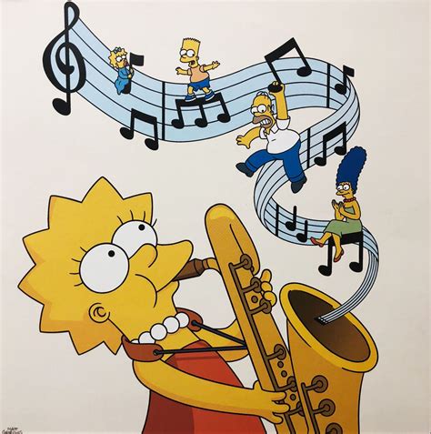 Lisa Simpson Playing The Saxophone Framed Art Etsy Australia