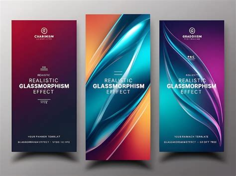 Premium Photo Elegant Glass Effect Banner Template