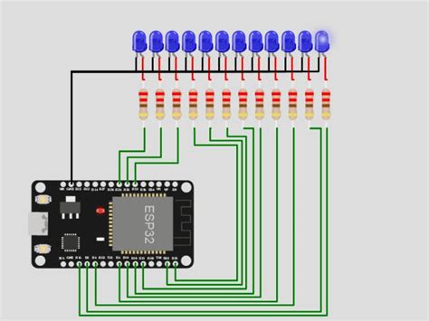 Esp32 Simulator Led Chaser Project 🎉😍 2022