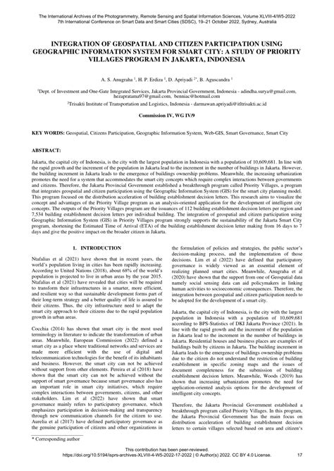 Pdf Integration Of Geospatial And Citizen Participation Using Geographic Information System